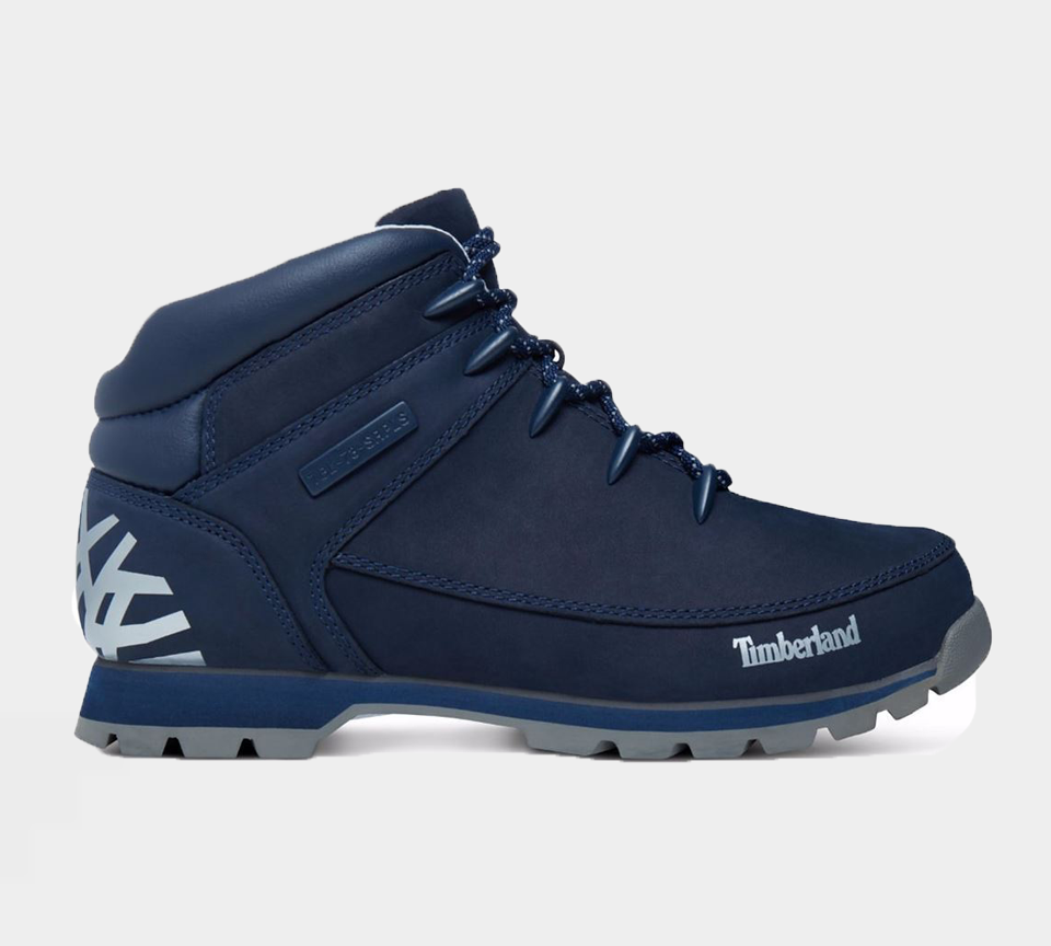 Timberland Euro Sprint Hiker Mid Boot Shoes Black Iris Nubuck Mens A18 ...